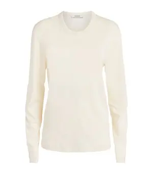 LEMAIRE Cotton Ribbed Long-sleeve T-shirt - Ivory