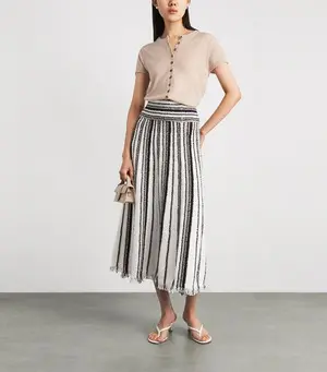 ME+EM Cashmere Short Sleeve Cardigan