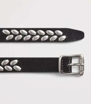 LEMAIRE Leather Studded Almond Belt