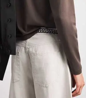 LEMAIRE Leather Studded Almond Belt