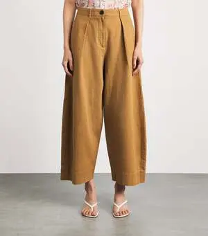 ME+EM Cotton Barrel-leg Trousers