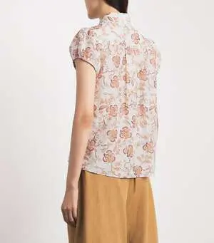 ME+EM Cotton-silk Paisley Print Shirt