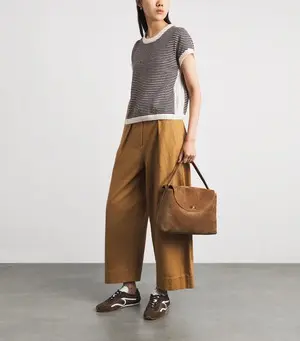 ME+EM Merino Wool-blend Striped T-shirt