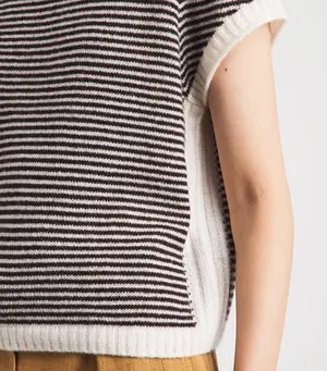 ME+EM Merino Wool-blend Striped T-shirt