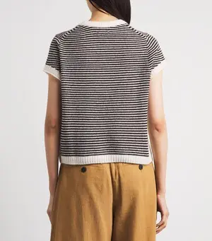 ME+EM Merino Wool-blend Striped T-shirt