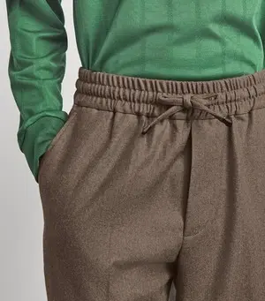Drole De Monsieur Virgin Wool-blend Drawstring Trousers
