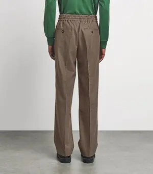 Drole De Monsieur Virgin Wool-blend Drawstring Trousers