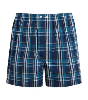 Derek Rose Cotton Boxer Shorts - Navy