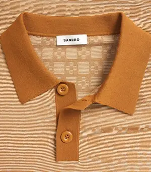 Sandro Jacquard Polo Shirt