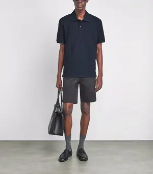 Sandro Cotton Jacquard Polo Shirt