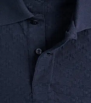 Sandro Cotton Jacquard Polo Shirt
