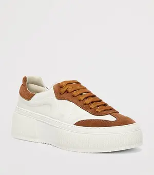 Max Mara Leather Platform Sneakers