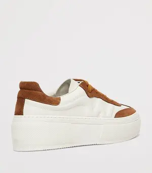 Max Mara Leather Platform Sneakers