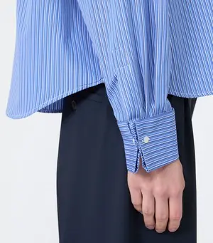 Max Mara Cotton Stripe Cropped Shirt