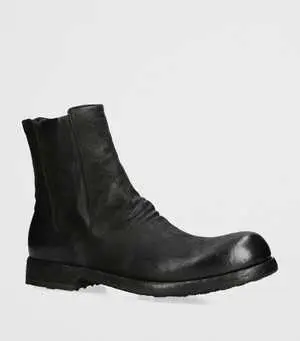 Officine Creative Leather Chelsea Boots With Zip Up