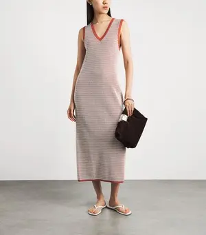 Varley Albane Cotton Knitted Maxi Dress - Beige