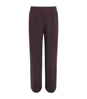 Varley Pleated Wide-leg Sweatpants - Brown