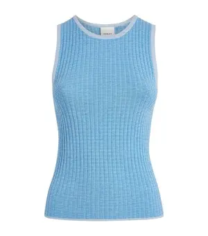 Varley Rib-knit Hanson Tank Top - Blue