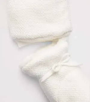 PAZ RODRIGUEZ Virgin Wool Snowsuit And Booties Set
