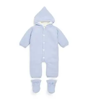 PAZ RODRIGUEZ Virgin Wool Snowsuit And Booties Set