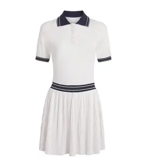 Varley Jersey Draya Court Mini Dress - White