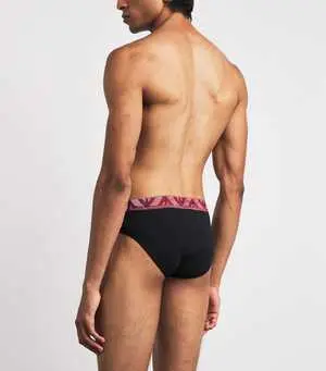 Emporio Armani Stretch-cotton Logo Briefs