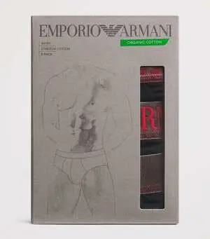 Emporio Armani Stretch-cotton Logo Briefs