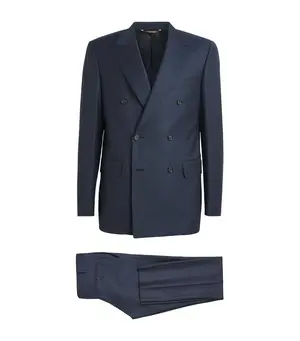 Canali Wool Double-breasted 2-piece Suit