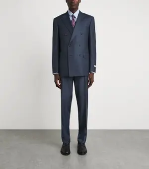 Canali Wool Double-breasted 2-piece Suit
