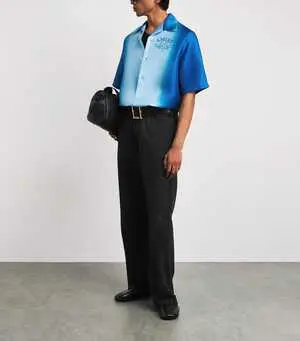 Amiri Silk Arts District Short-sleeve Shirt - Blue