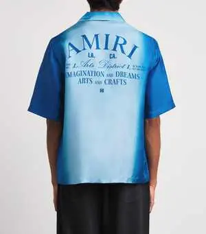 Amiri Silk Arts District Short-sleeve Shirt - Blue