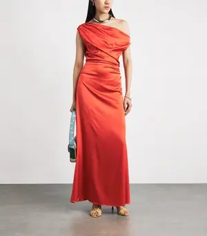 Staud Silk-blend Phare Maxi Dress