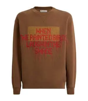 JW Anderson X Patrick Carroll Painted Birds Sweatshirt - Brown