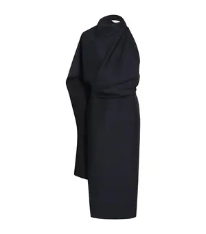RÓHE Draped Open-back Maxi Dress - Navy