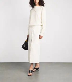 RÓHE Asymmetrical Collar Merino Wool Polo Sweater