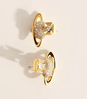 VIVIENNE WESTWOOD Embellished Heart Orb Stud Earrings