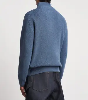 JW Anderson Wool-cotton Half-zip Sweater