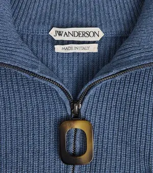 JW Anderson Wool-cotton Half-zip Sweater
