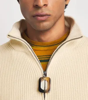 JW Anderson Wool-cotton Half-zip Sweater