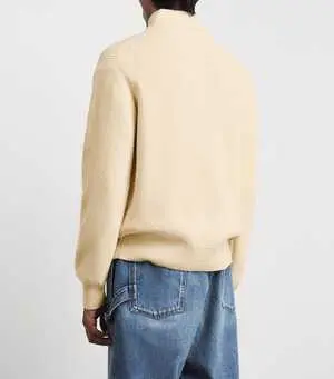JW Anderson Wool-cotton Half-zip Sweater