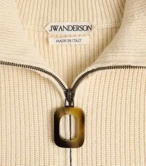 JW Anderson Wool-cotton Half-zip Sweater