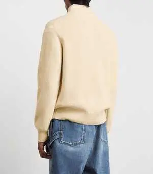 JW Anderson Wool-cotton Half-zip Sweater - Ivory