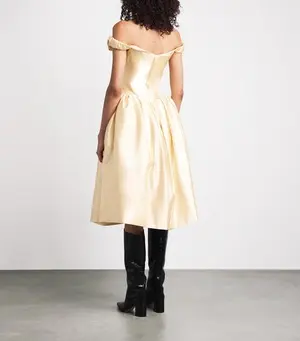 VIVIENNE WESTWOOD Satin Lady Corset Midi Dress