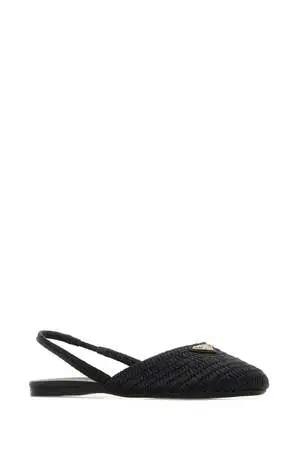 Prada Raffia Ballerinas