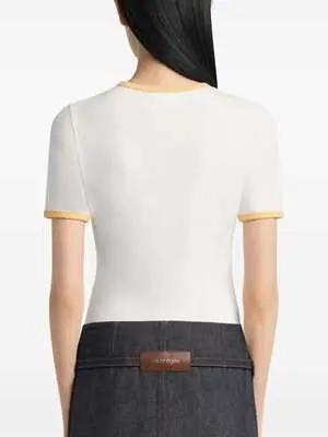 COURREGES T-shirt With Contrasting Trim