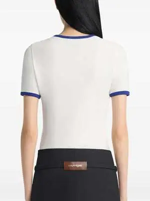 COURREGES T-shirt With Contrasting Trim