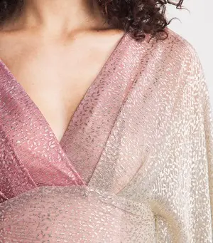 Talbot Runhof Ombré Voile Cape Gown