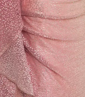 Talbot Runhof Ombré Voile Cape Gown