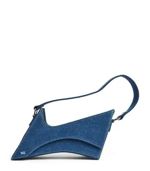 TALEL PARIS Denim Wave Shoulder Bag - Blue