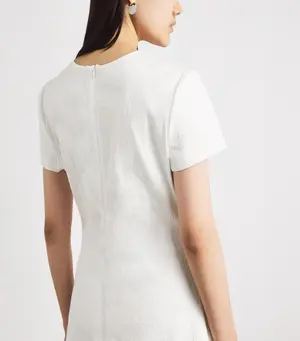 Brandon Maxwell Linen-blend Ridley Mini Dress